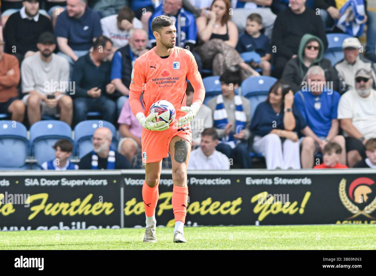 Goalkeeper Wyll Stanway (21 Barrow) in action during the Sky Bet League ...