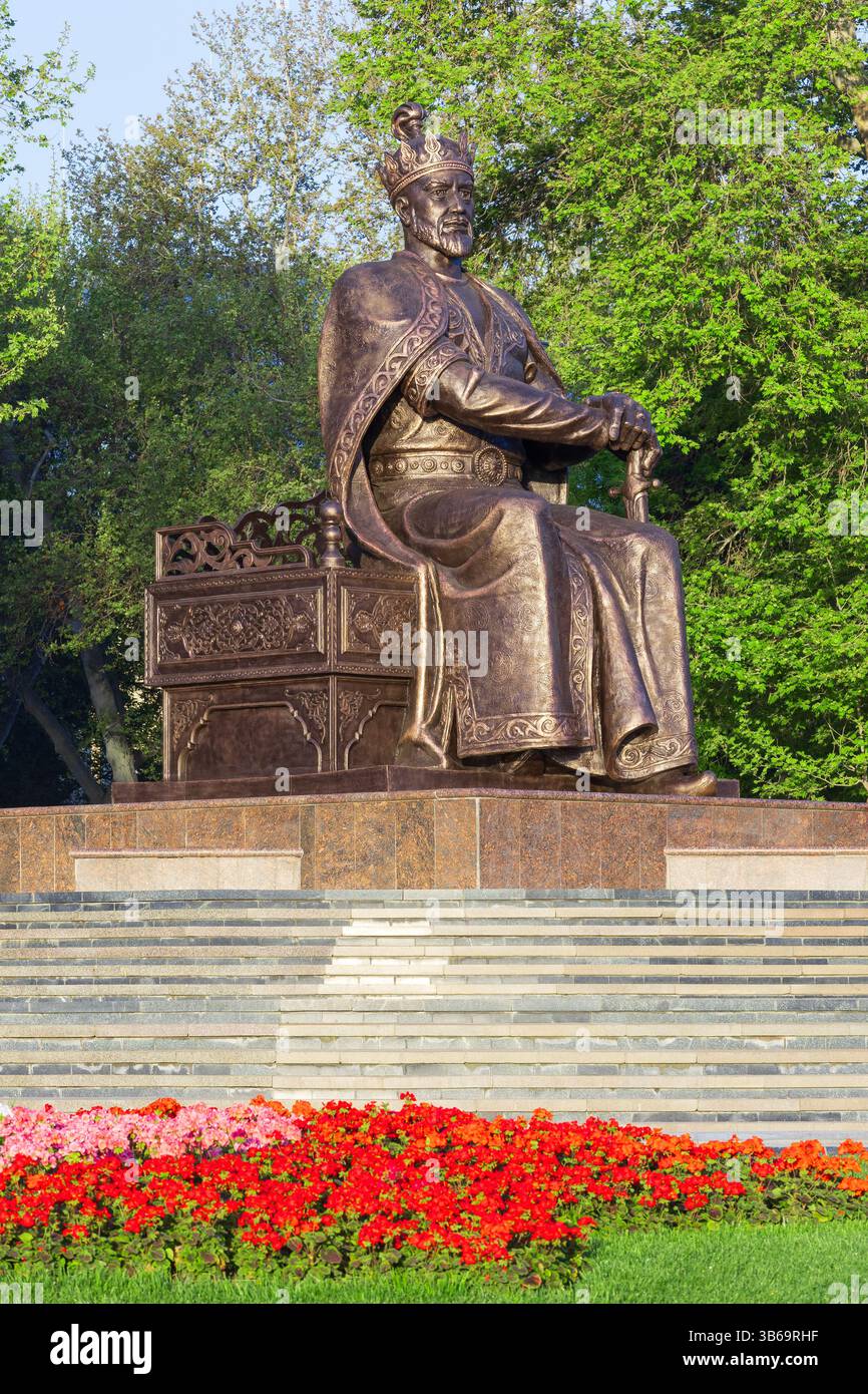 Monument to Amir Timur, also known as Tamerlane (1320s-1405) in ...