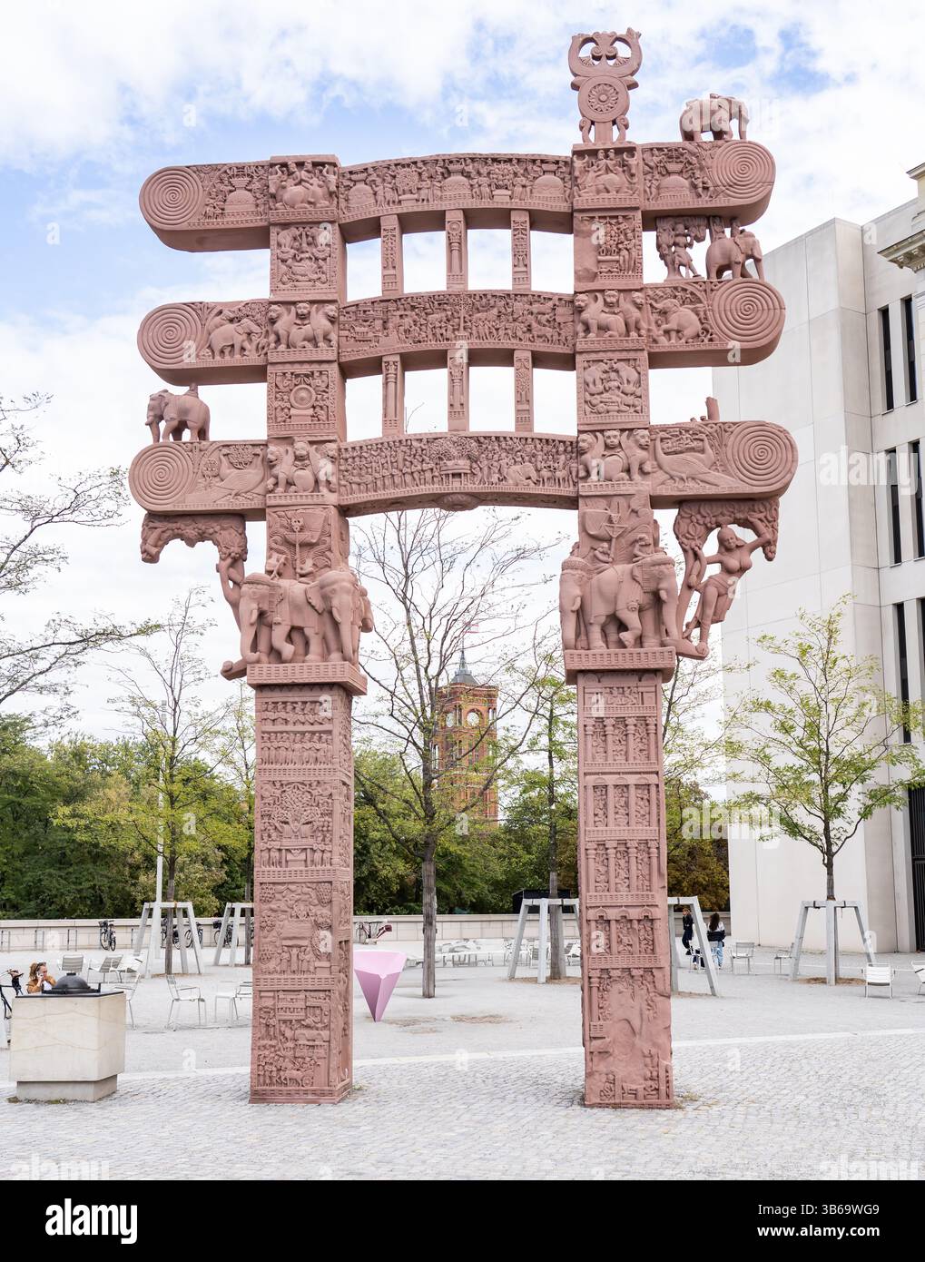 Berlin, Germany - April 25, 2025: A replica of the famous East Gate of ...
