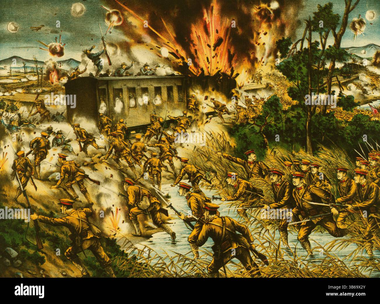 Noshido Infantry Company destroying a rail road behind enemy lines ...