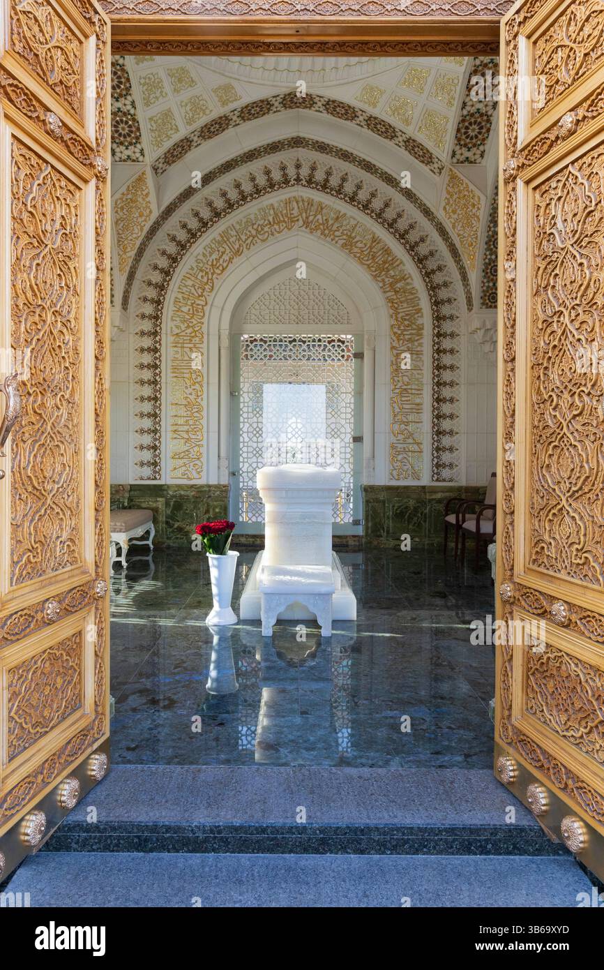 The Islam Karimov Mausoleum (first president of Uzbekistan from 1991 ...