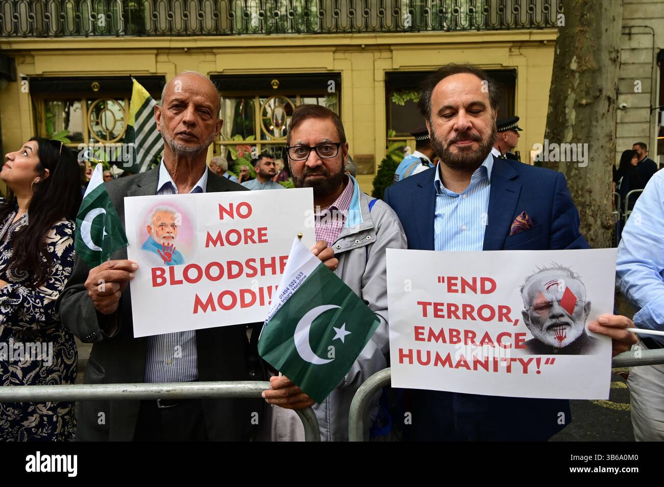 LONDON, ENGLAND: 3rd May 2025: Pakistan, Kashmiris, and Sikhs protested ...