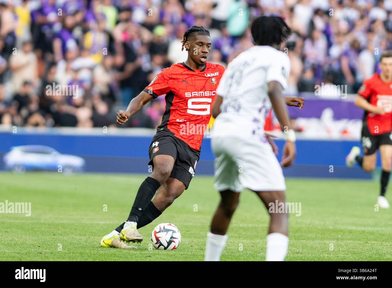 Christopher Wooh of Rennes during the French championship Ligue 1 ...