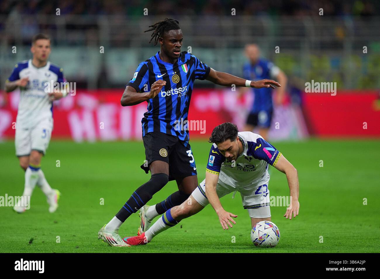 Inter Milan's Yann Bisseck during the Serie A soccer match between ...