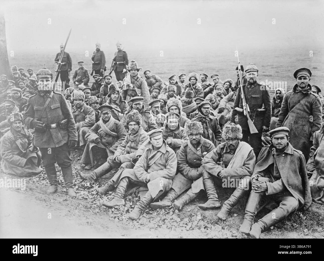 Russian prisoners of war during World War I, circa 1914 Stock Photo - Alamy