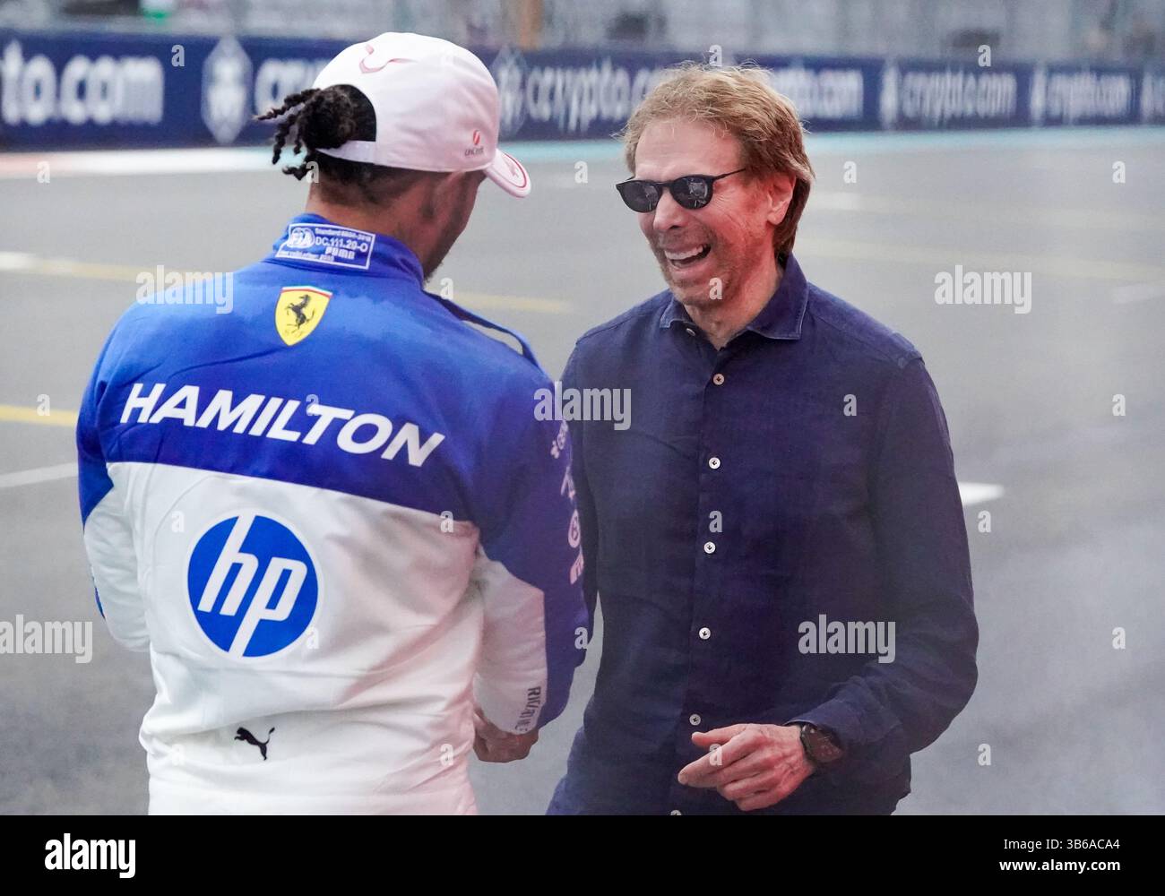 Miami, Florida, USA. 3rd May, 2025. Lewis Hamilton (GBR)(44) (L) of ...