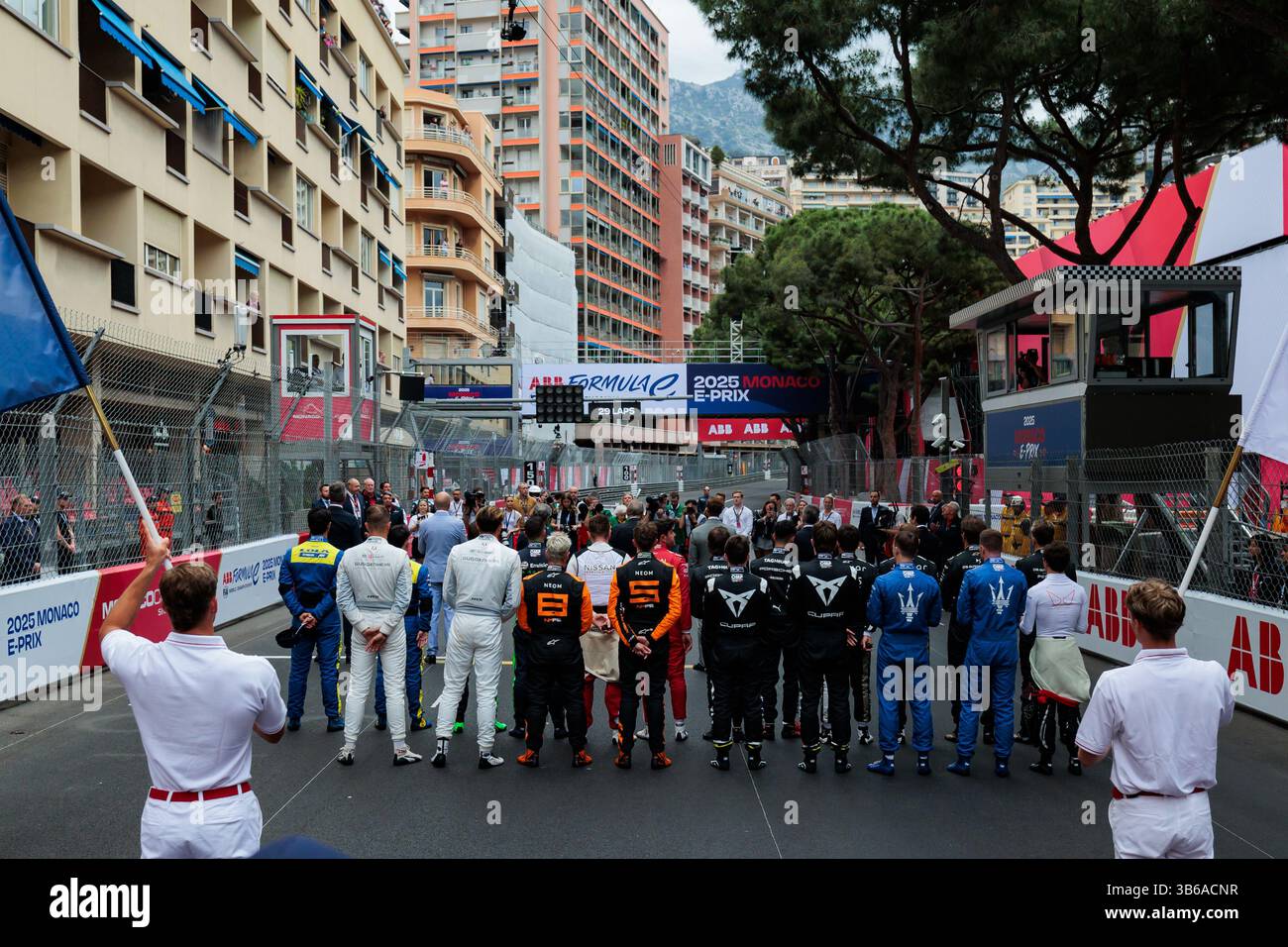 Hymne national , grille de depart, starting grid during the Monaco ...