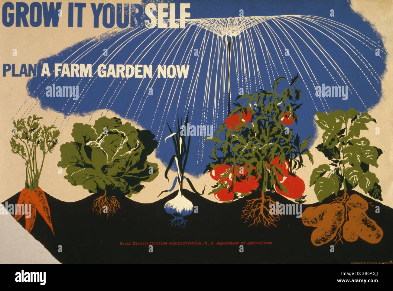 Vintage propaganda poster for the U.S. Department of Agriculture ...