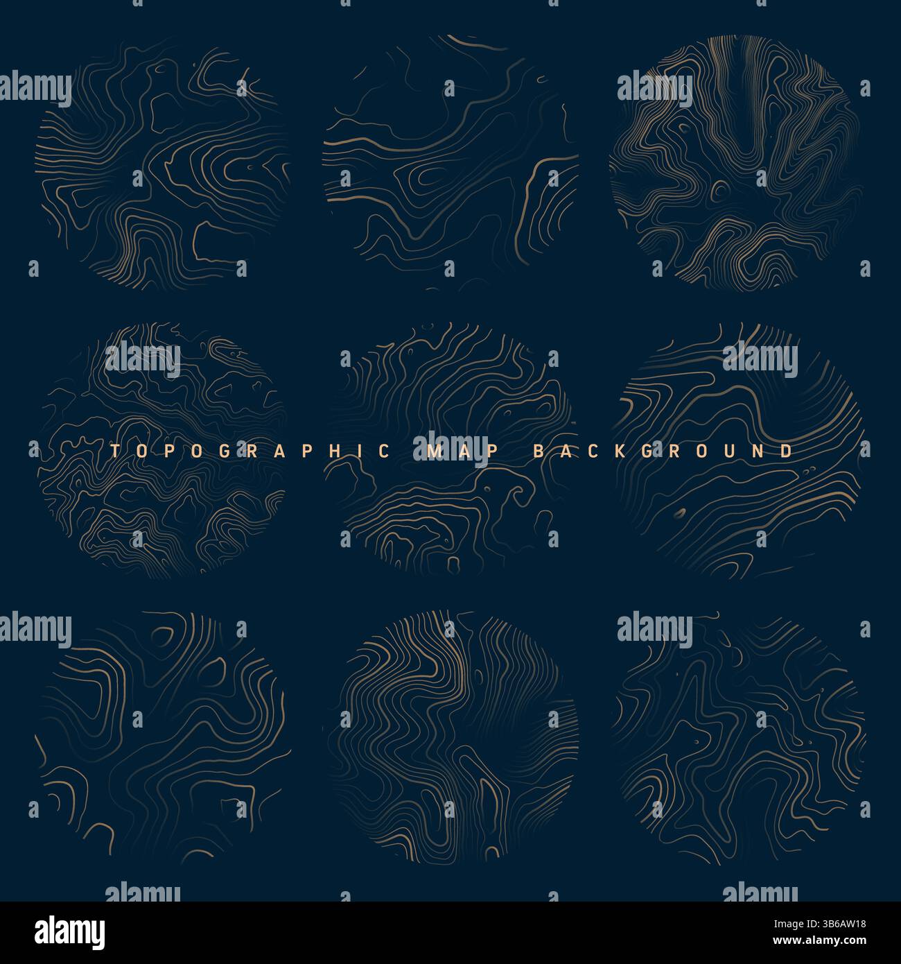 Colorful topographic maps with contour lines. Geographic terrain grid ...