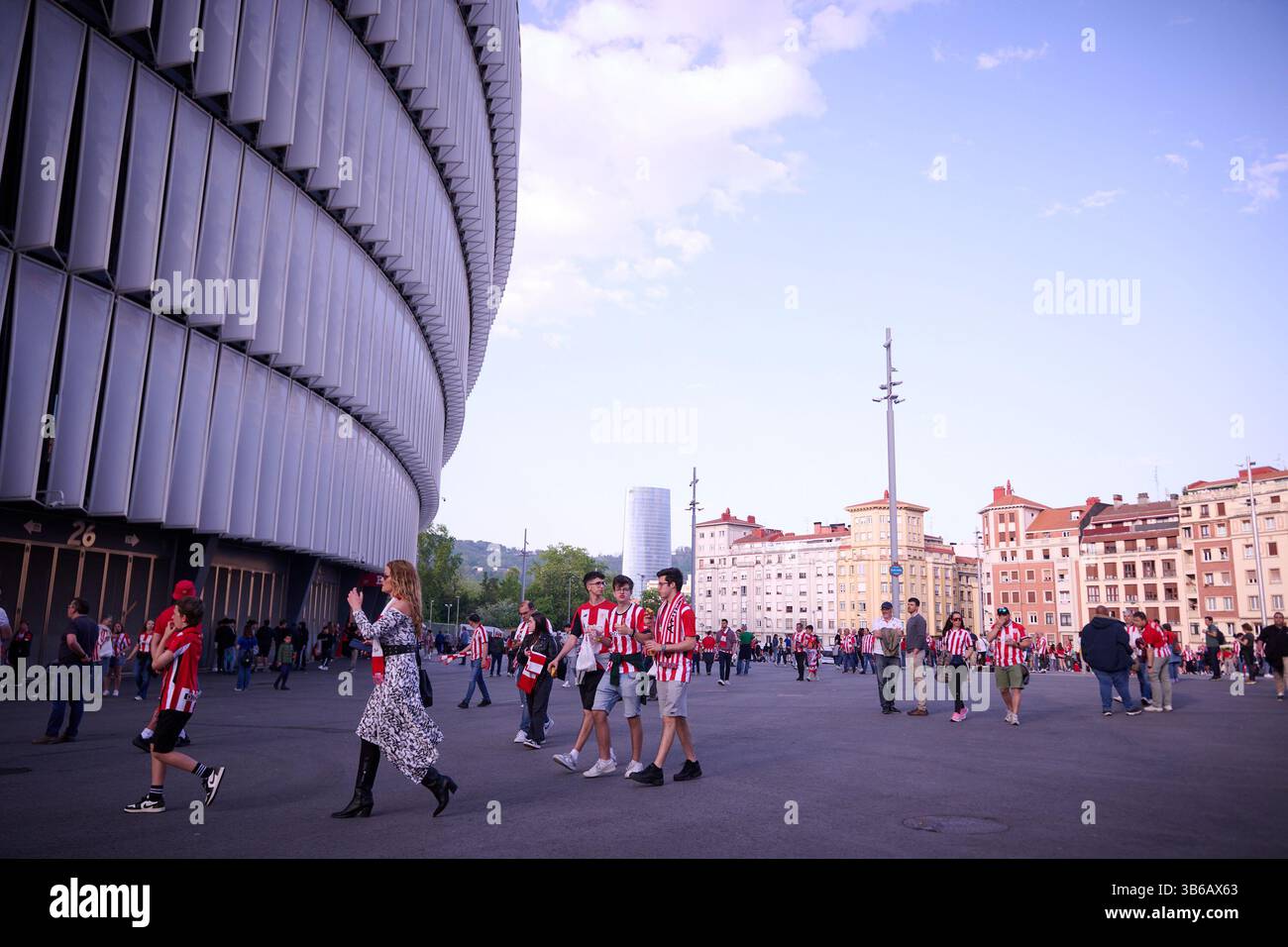 Athletic Club’s fans in front of San Mames stadium before UEFA Europa ...