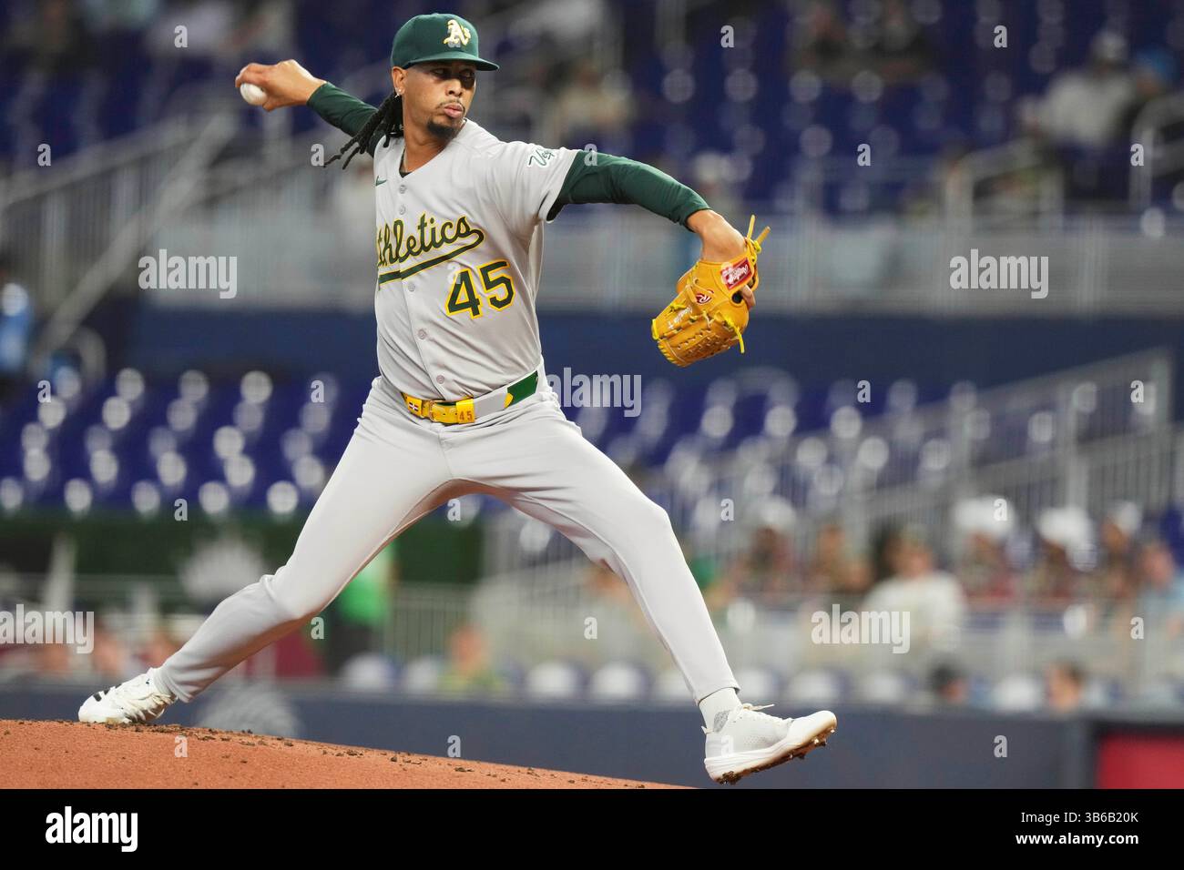 Oakland Athletics pitcher Osvaldo Bido throws during the first inning ...