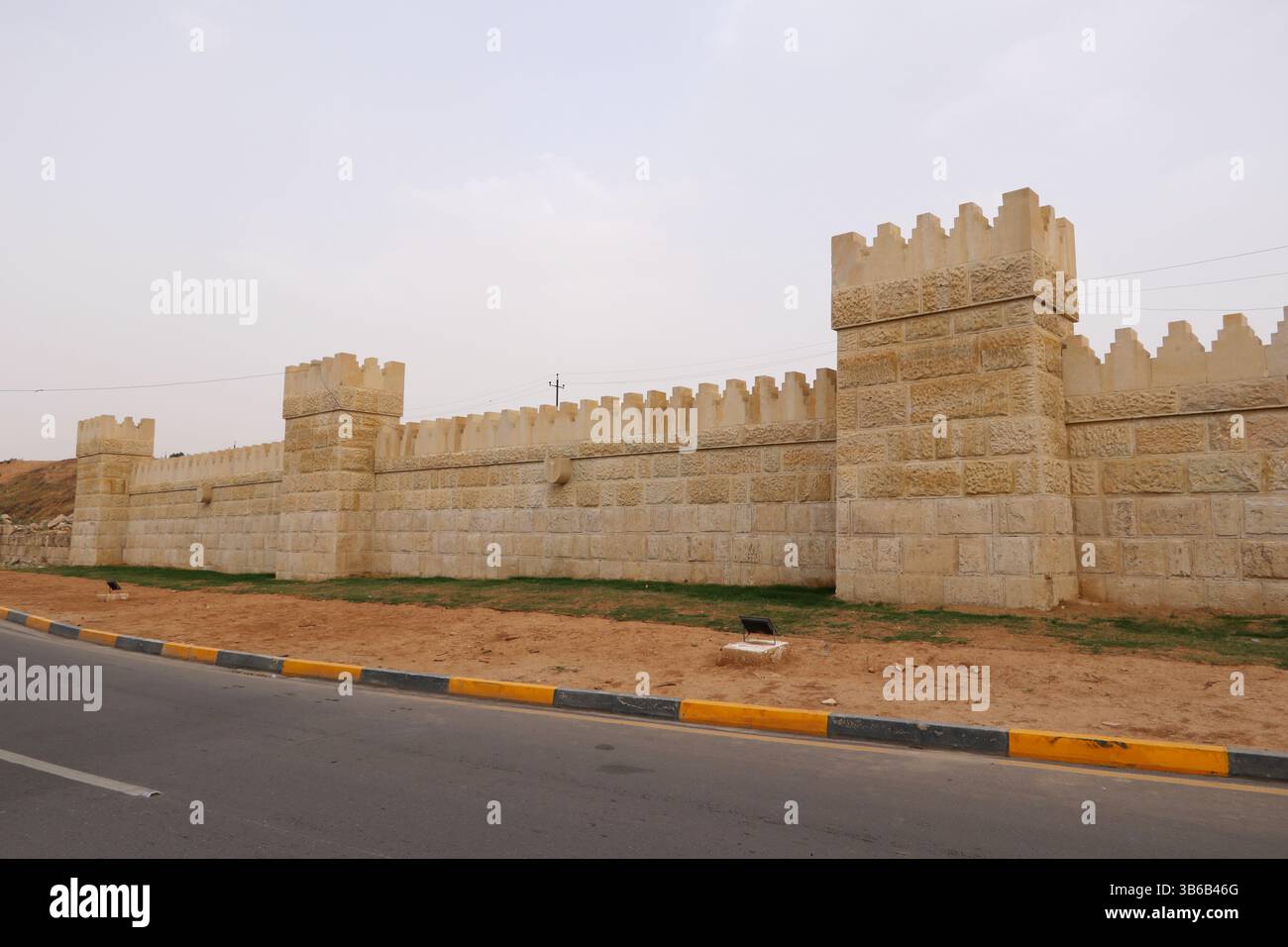 Rebuilt ancient Assyrian walls of Nineveh, Mosul, Iraq, on May 2 2025 ...