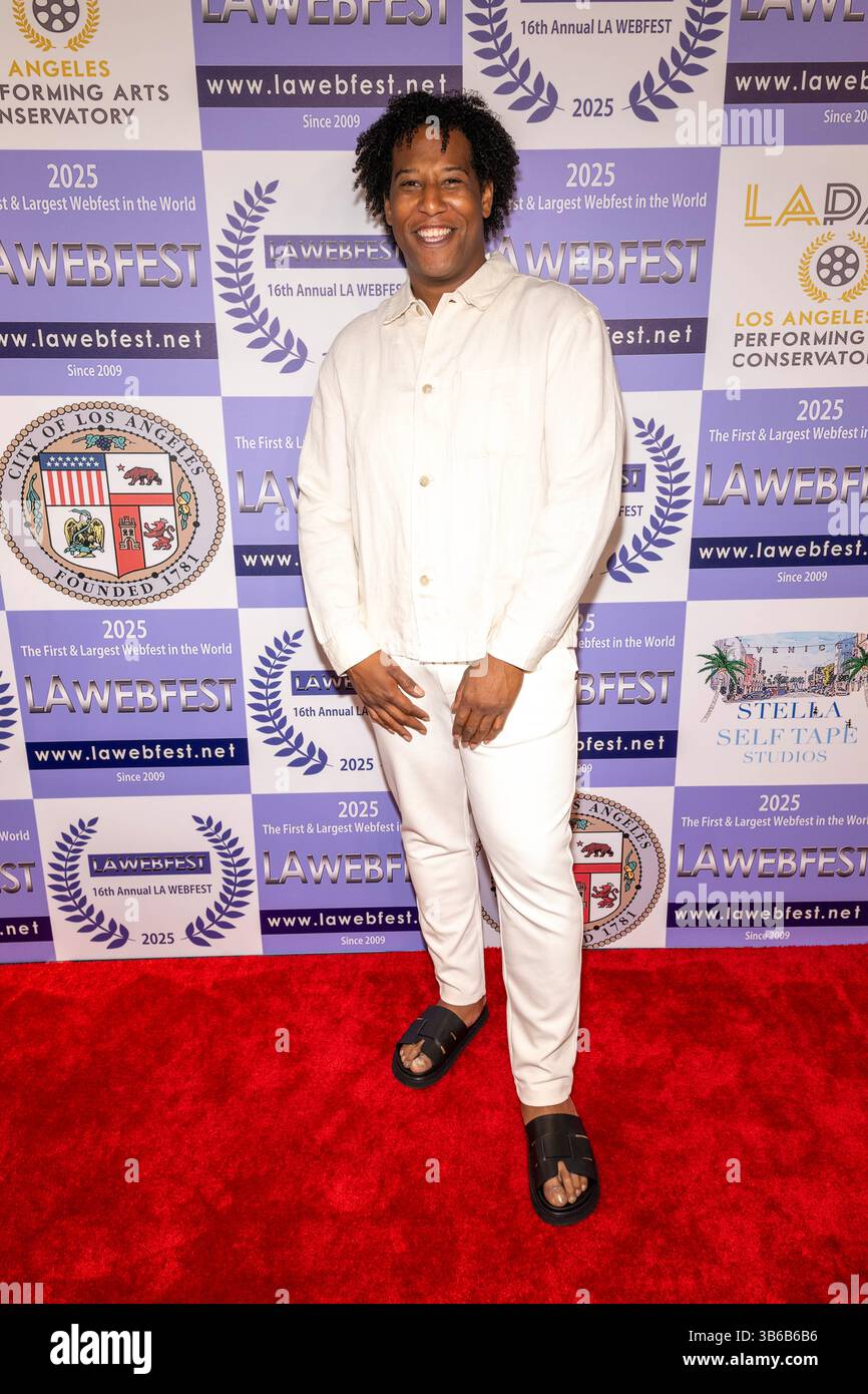 Los Angeles, USA. 02nd May, 2025. Comedian Pryor James attends 16th LA Web Series Festival Award ...