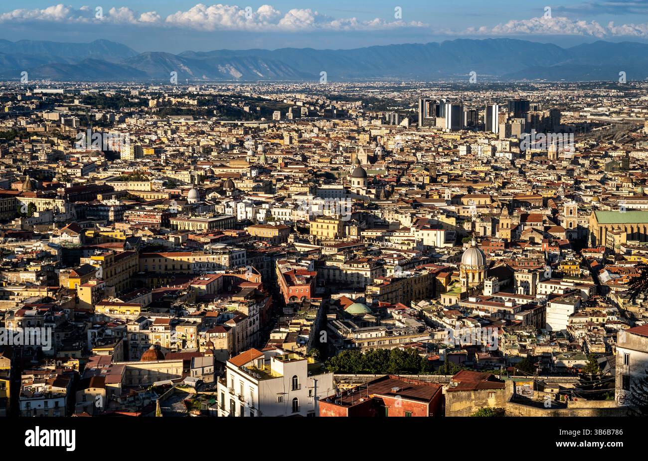 A panoramic view of a sprawling cityscape with a mix of historical and ...