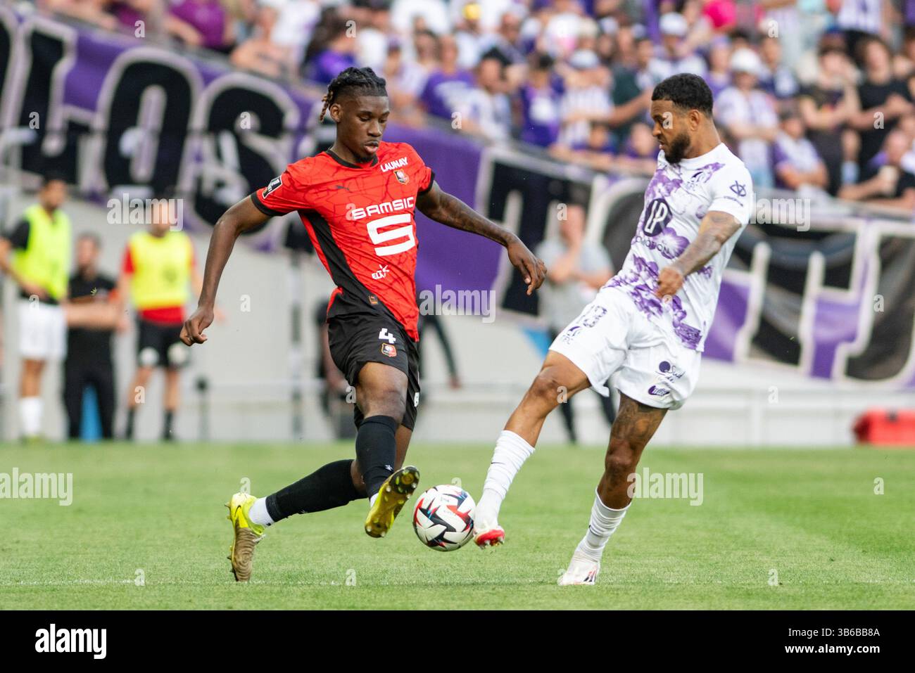 Christopher Wooh of Rennes during the French championship Ligue 1 ...