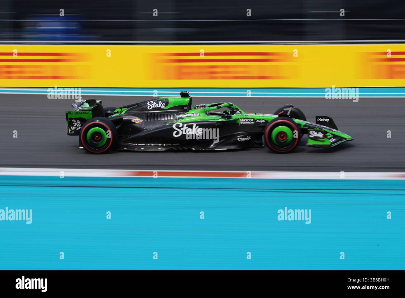 Kick Sauber driver Nico Hulkenberg of Germany steers his car during the ...