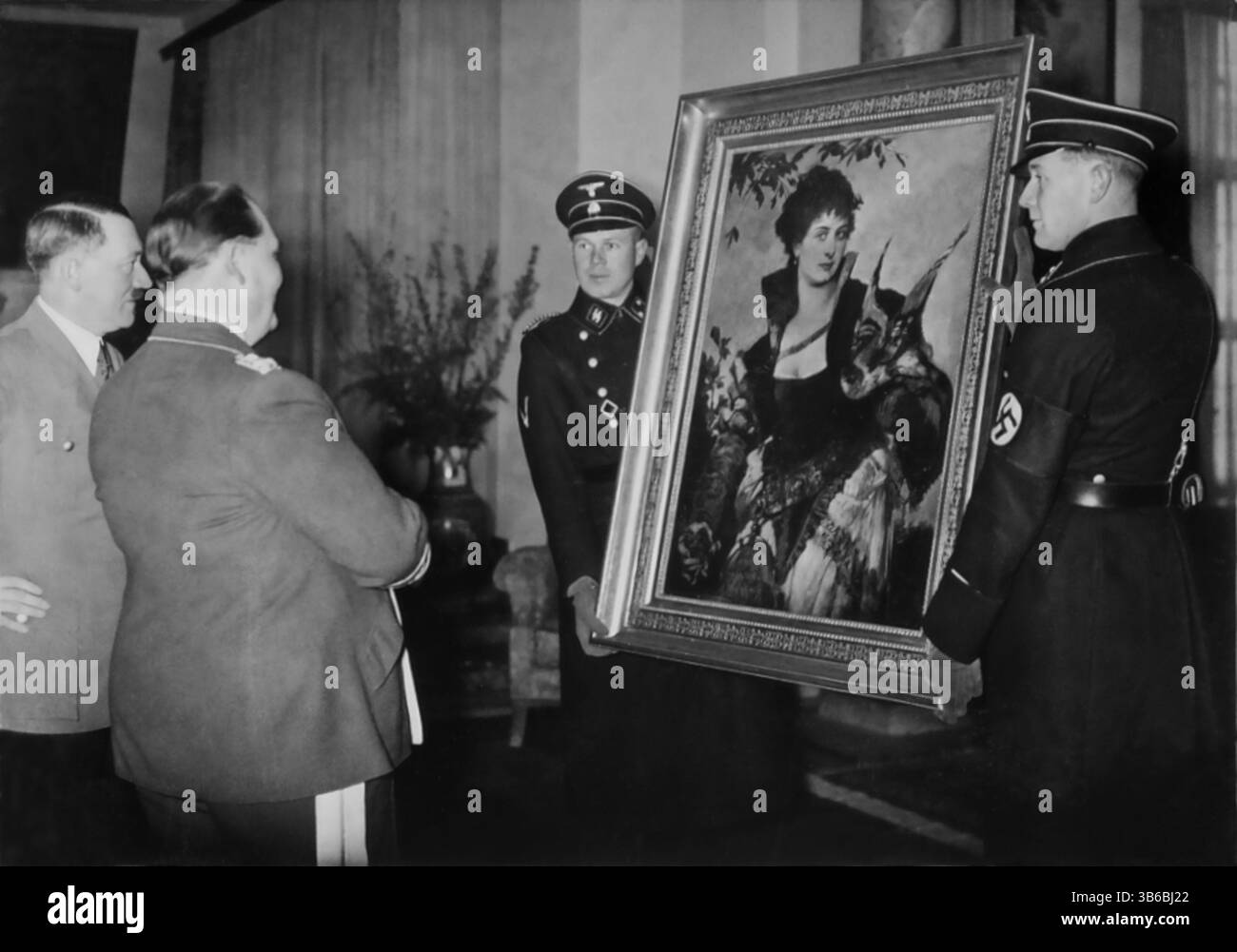 Reichsminister Göring receives birthday gift from Adolf Hitler - 1938 ...