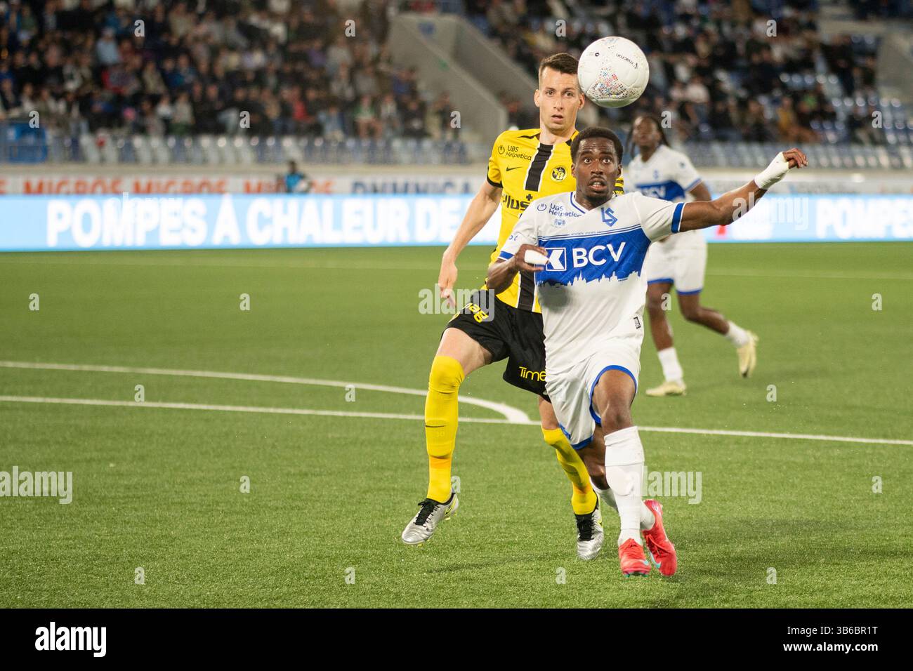 Lausanne, Switzerland. 3rd May, 2025. Teddy Okou (forward) of FC ...