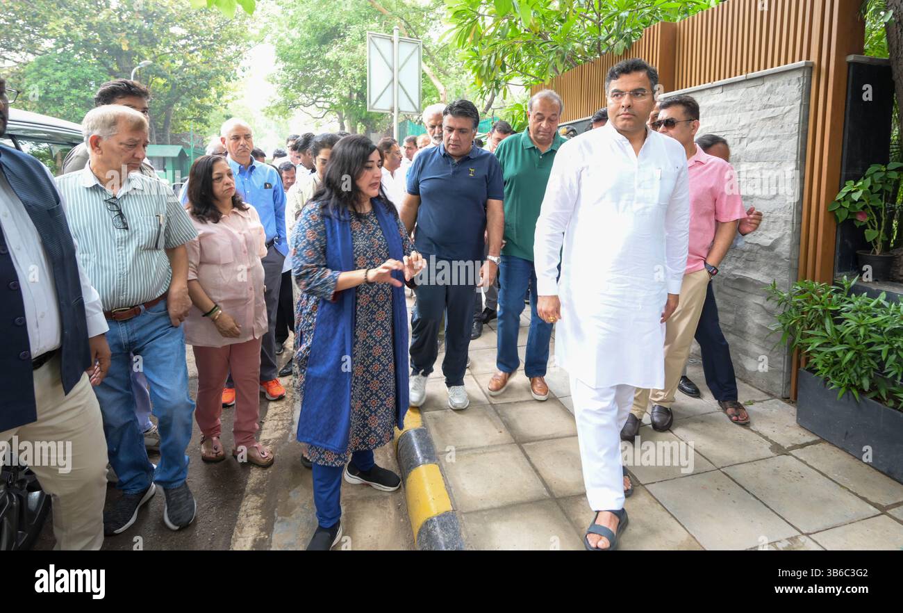 New Delhi, India. 03rd May, 2025. NEW DELHI, INDIA - MAY 3: Delhi PWD Minister Parvesh Verma ...