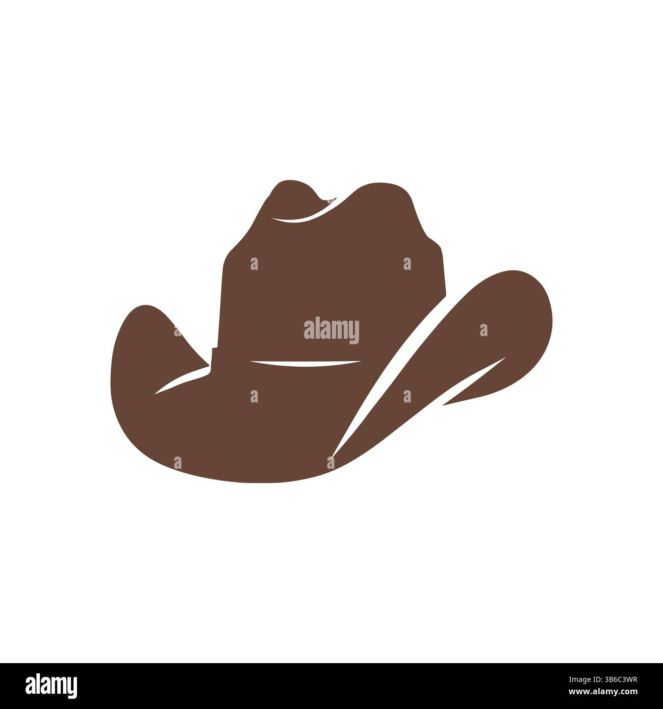 Cowboy hat western vector icon. Sheriff cowboy cartoon icon ...