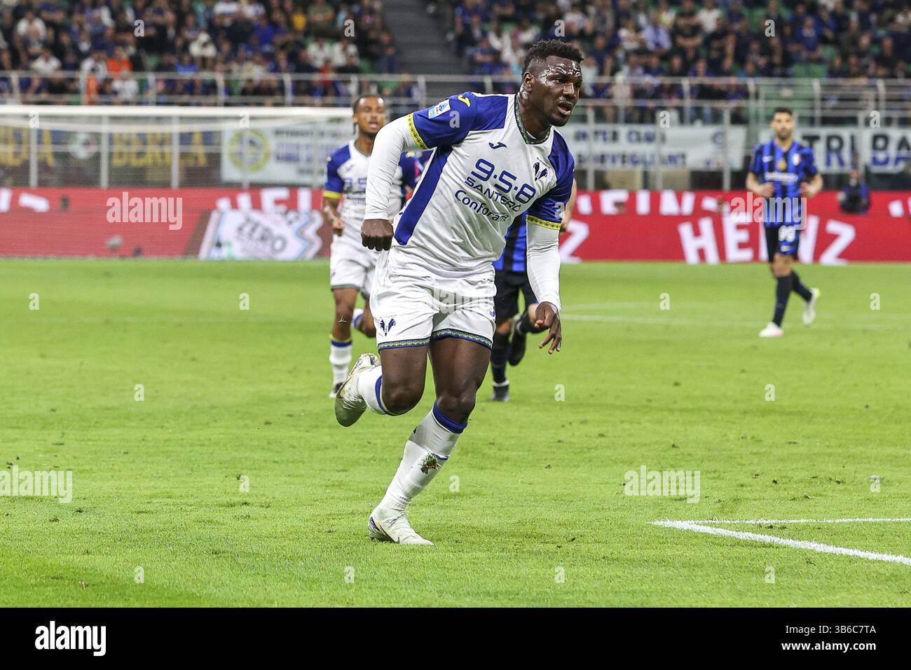 Milan, Italy. 03rd May, 2025. Daniel Mosquera of Hellas Verona FC ...