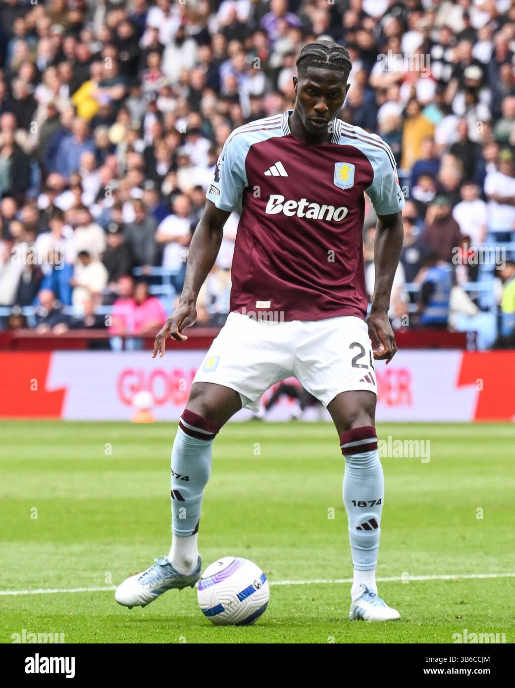 Birmingham, UK. 3rd May, 2025. Amadou Onana of Aston Villa in action ...
