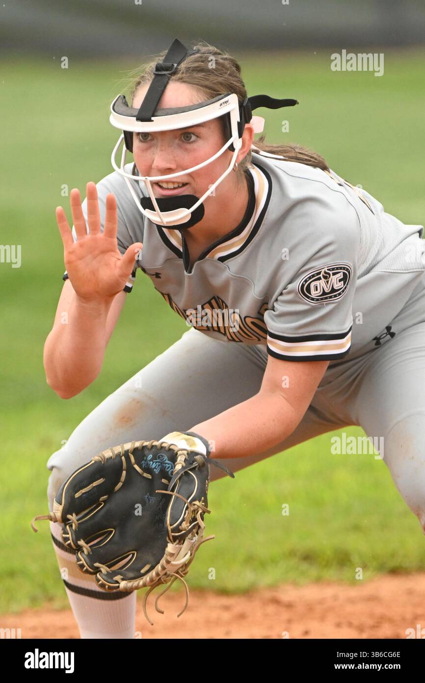 Lindenwood's Anna Sanders (29) plays Southern Indiana during an NCAA ...