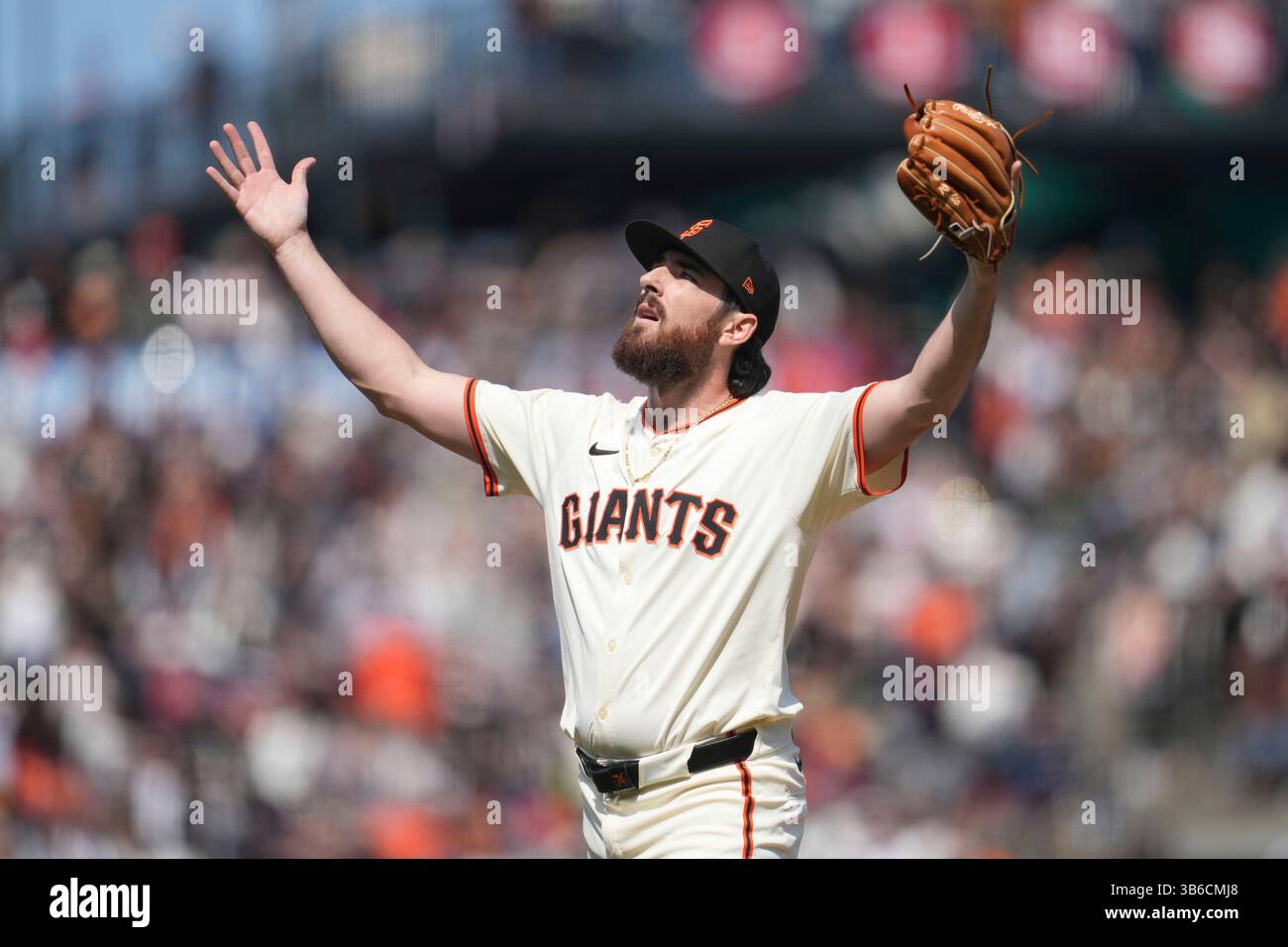 San Francisco Giants pitcher Ryan Walker celebrates after a baseball ...