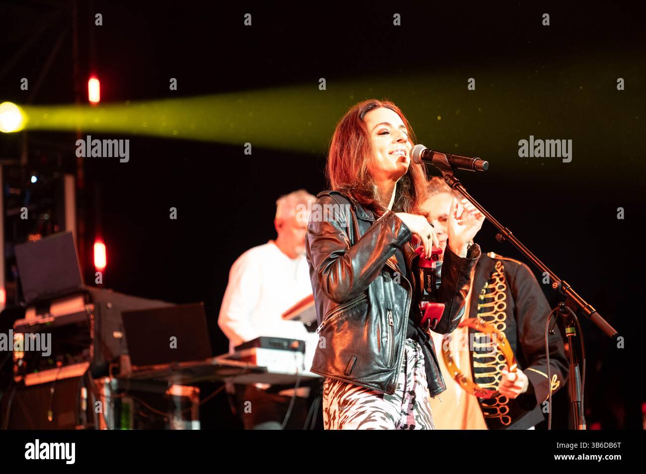 Chloe Alper performing with James at Pavillion Festival Ayr, Scotland ...