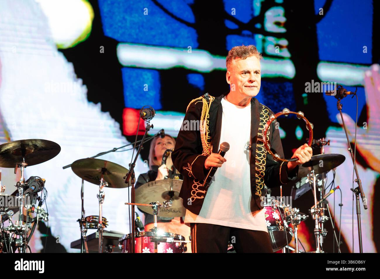 Andy Diagram performing with James at Pavillion Festival Ayr, Scotland ...