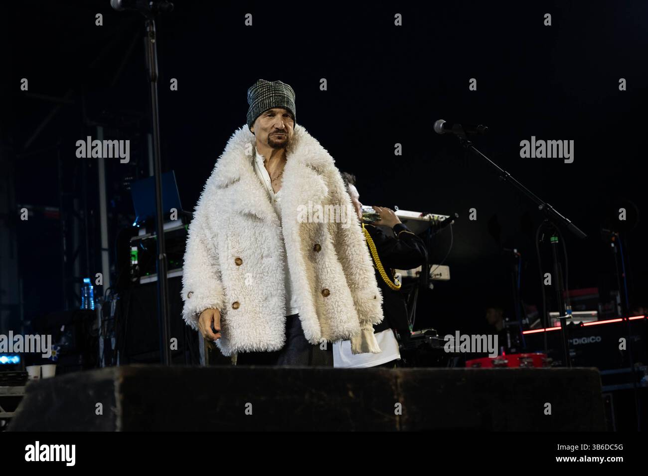Tim Booth performing with James at Pavillion Festival Ayr, Scotland on ...
