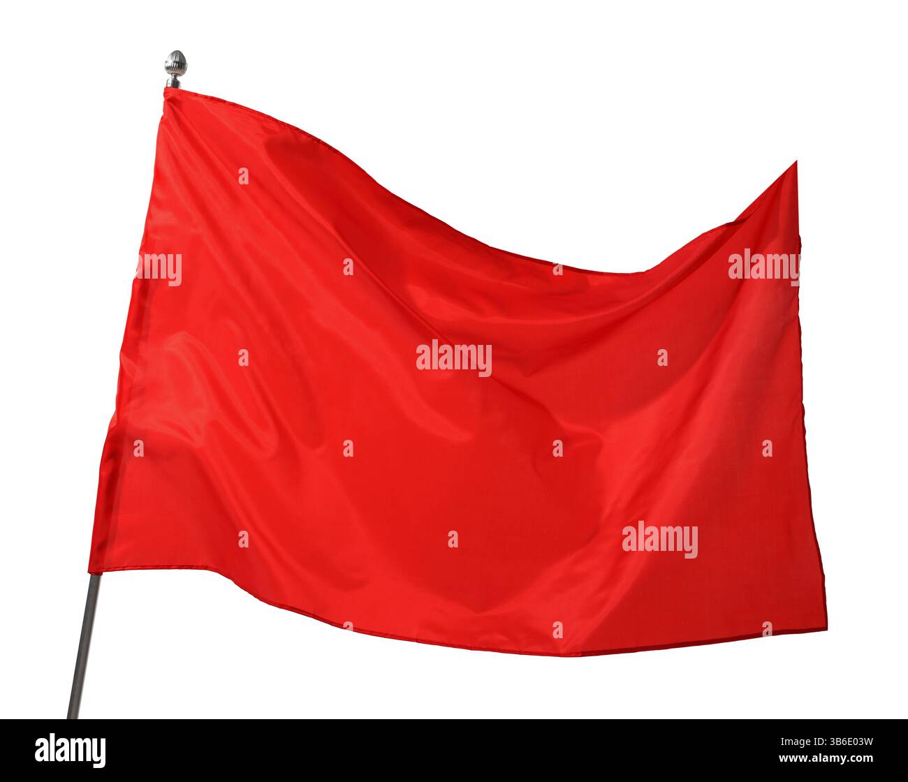 One red flag on white background. Mockup for design Stock Photo - Alamy