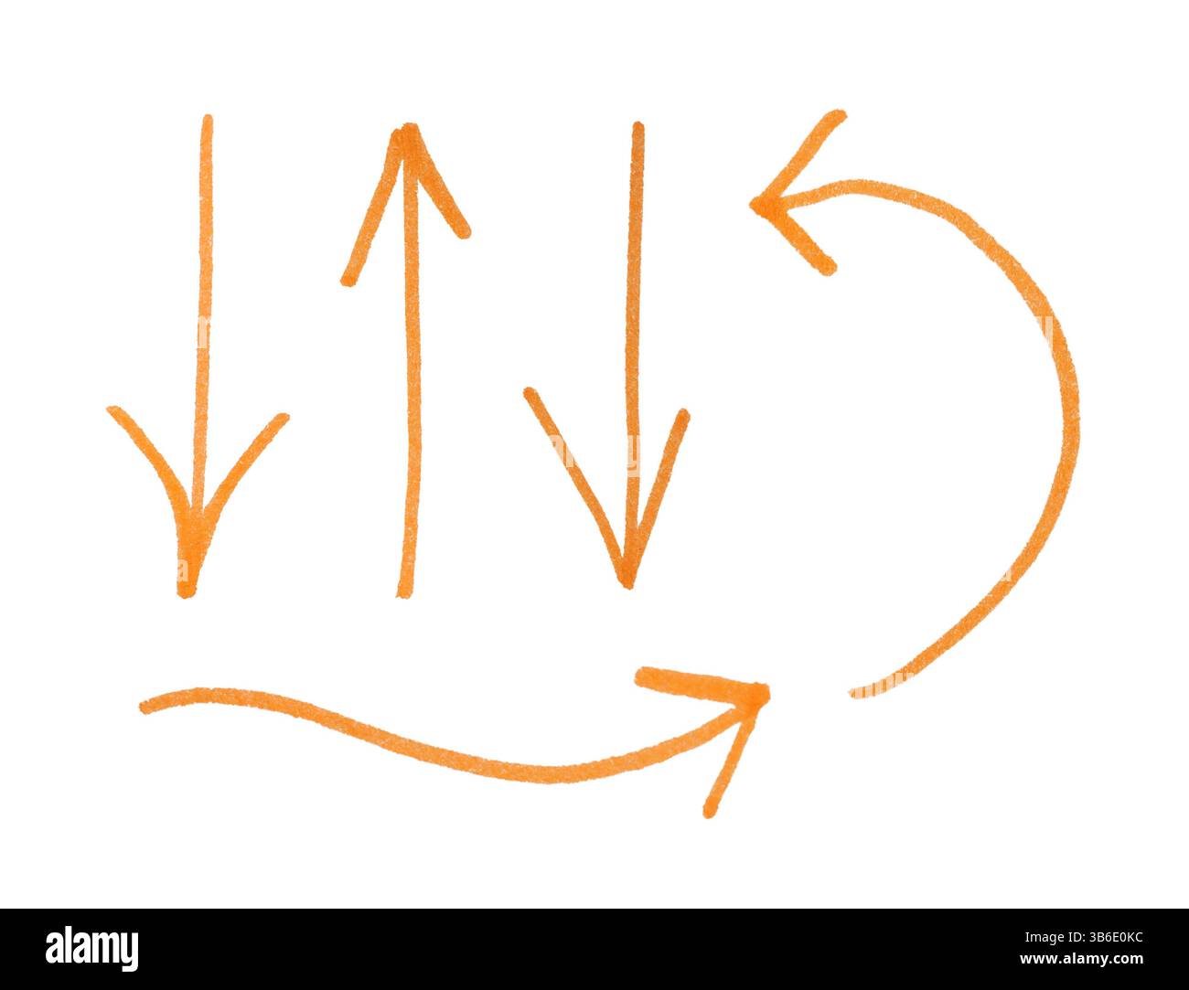 Orange marker texture on Cut Out Stock Images & Pictures - Alamy