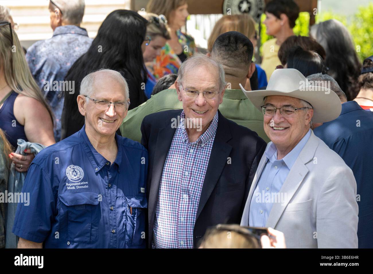 Austin Texas USA, May 3 2025: Texas state Rep. Mark Dorazio (left ...