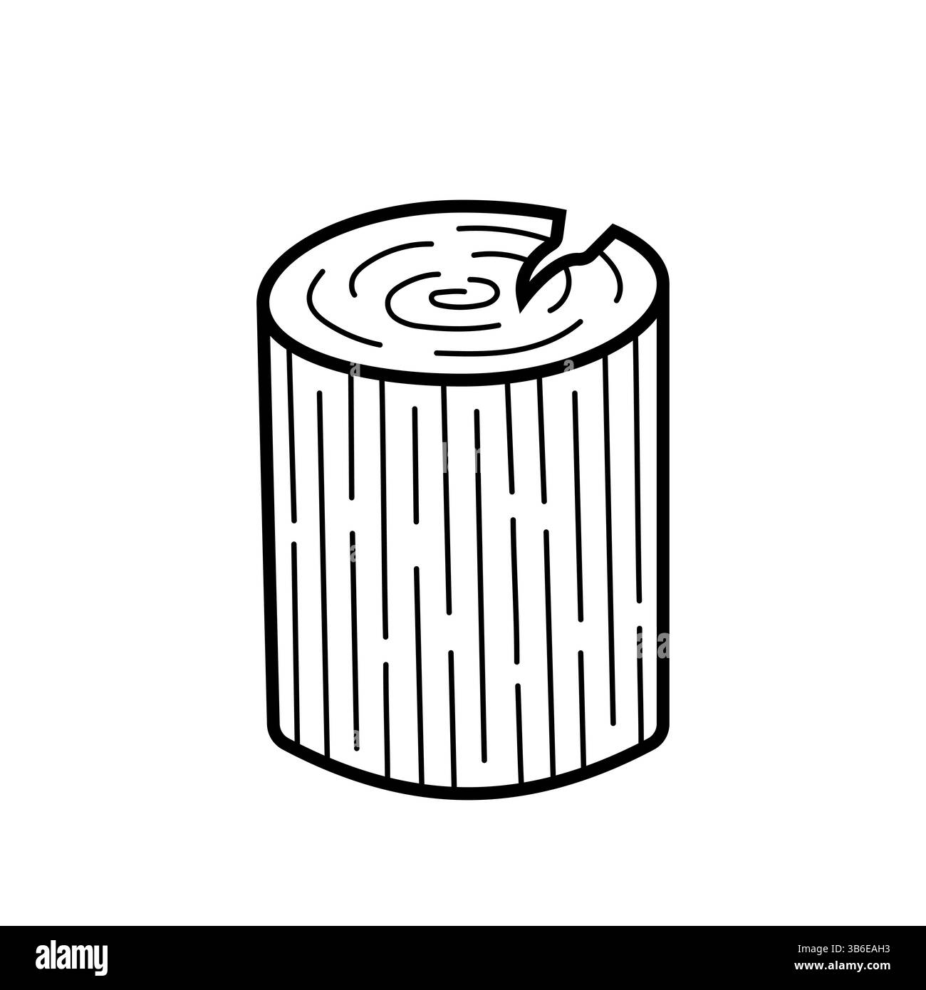 Hand drawn stump icon. Vector illustration in doodle sketch style ...