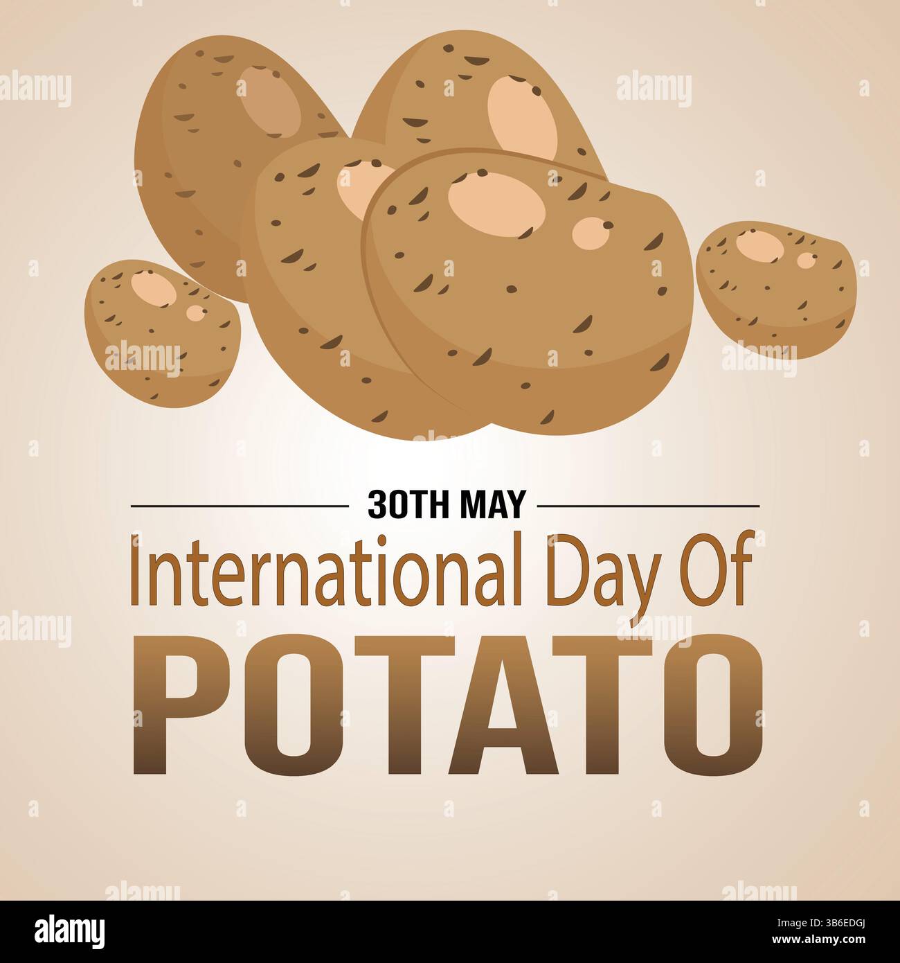 International Day of Potato template for banner, poster and card Stock ...