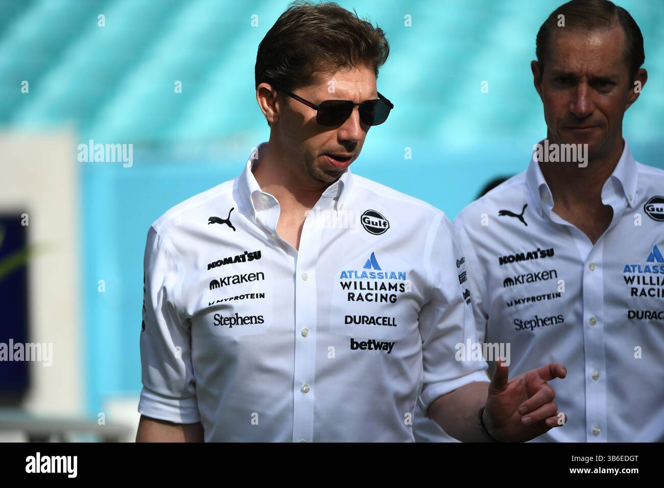 James Vowles, team principal of Atlassian Williams Racing walks into ...