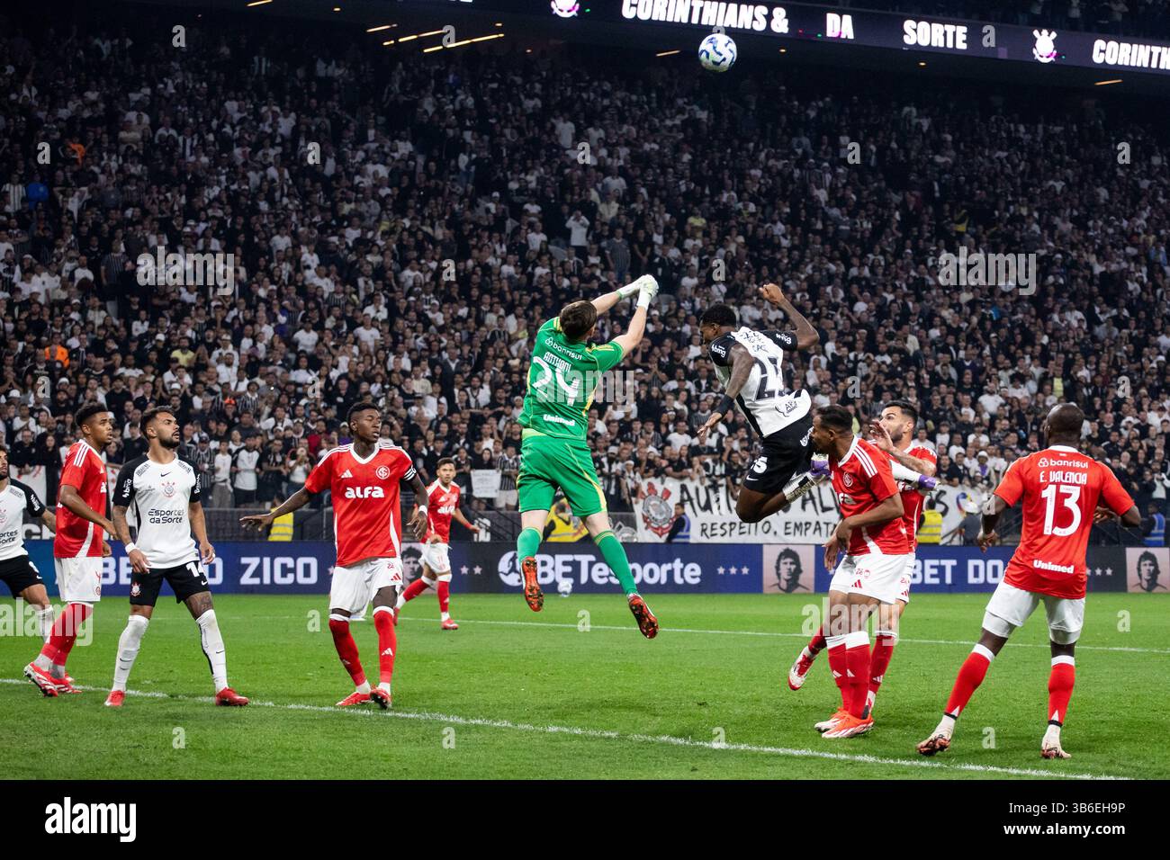 Sao Paulo, Brazil. 03rd May, 2025. Caca (Corinthians) and Anthoni ...