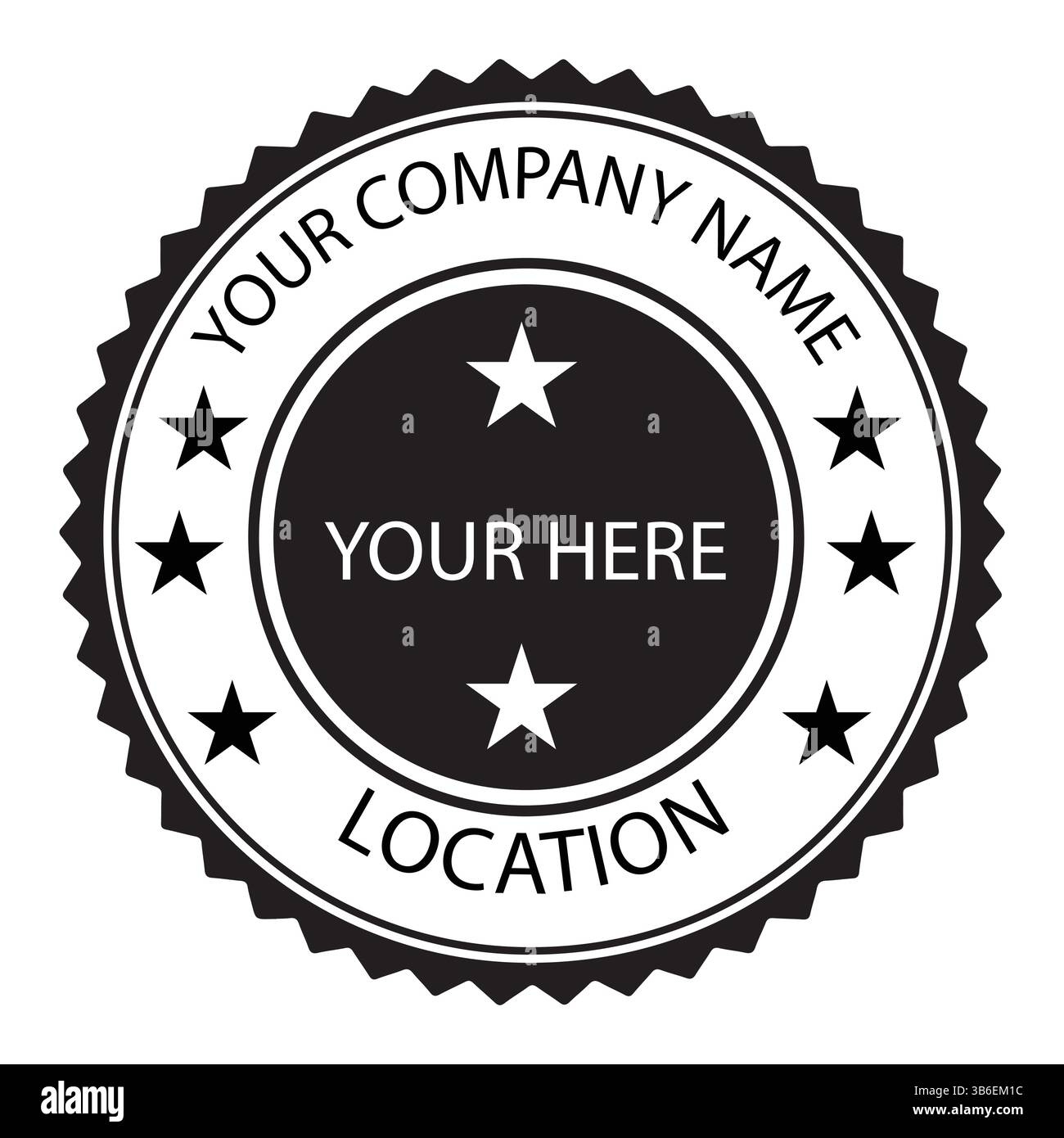 Customizable Company Logo Seal | Personalizable Business Stamp Design ...