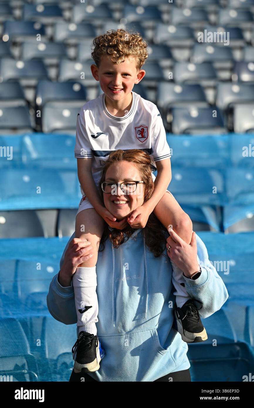 Glasgow, Scotland, UK. 2nd May, 2025. Raith Rovers fans before the ...