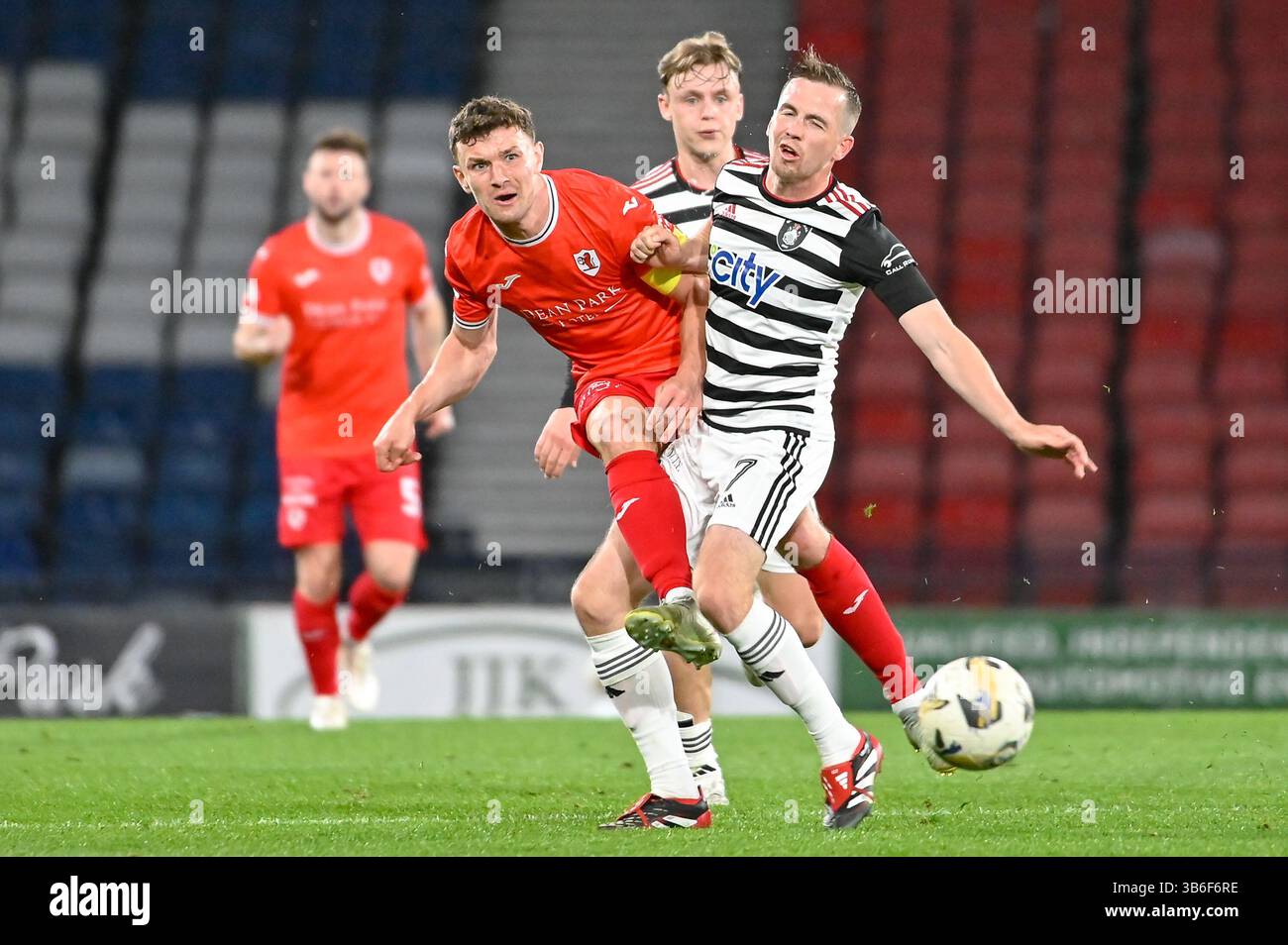 Glasgow, Scotland, UK. 2nd May, 2025. Raith Rovers captain Ross ...