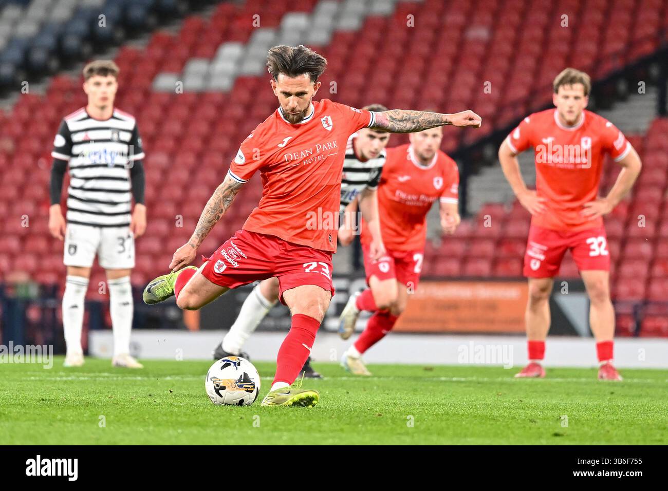 Glasgow, Scotland, UK. 2nd May, 2025. Dylan Easton of Raith Rovers ...