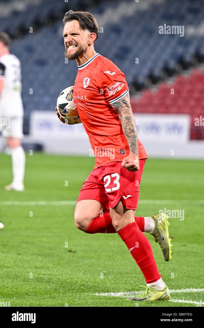 Glasgow, Scotland, UK. 2nd May, 2025. Dylan Easton of Raith Rovers ...