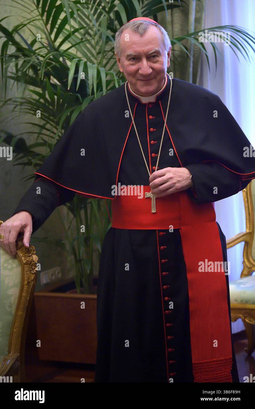 Cardinal Pietro Parolin,. May 7, 2025 in the Vatican, the conclave ...