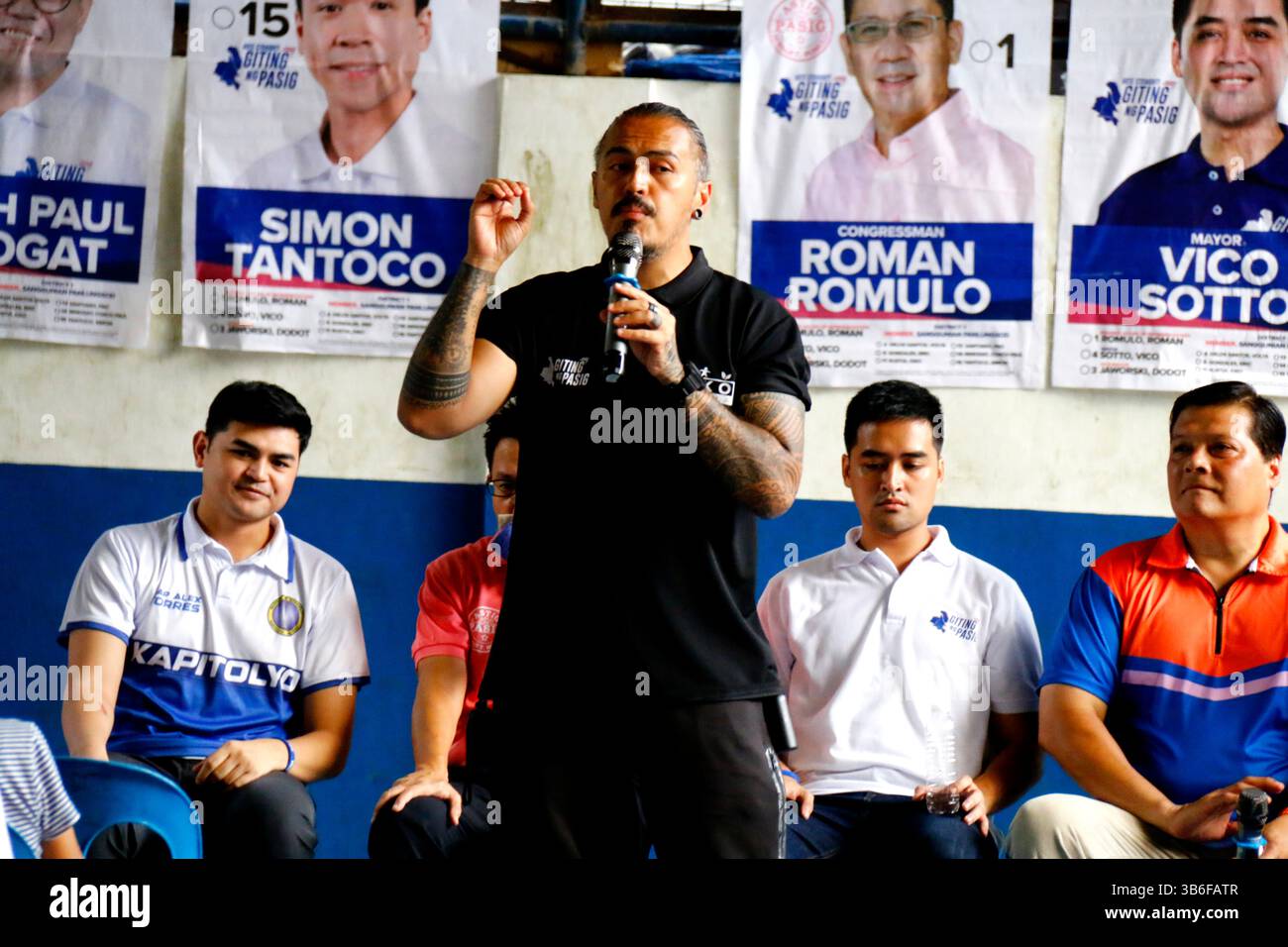Philippines. 2nd May, 2025. Pasig City Councilor Kiko Rustia while ...