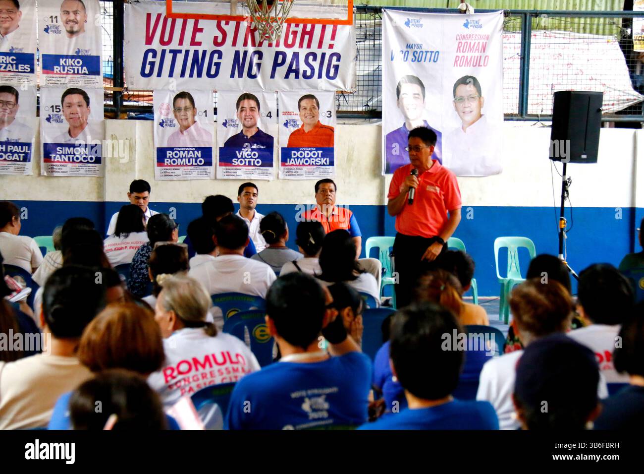 Philippines. 2nd May, 2025. Pasig City Lone District Congressman Roman ...