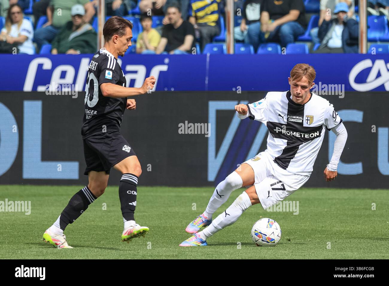 Parma, Italy. 04th May, 2025. Jacob Ondrejka (Parma Calcio) in action ...