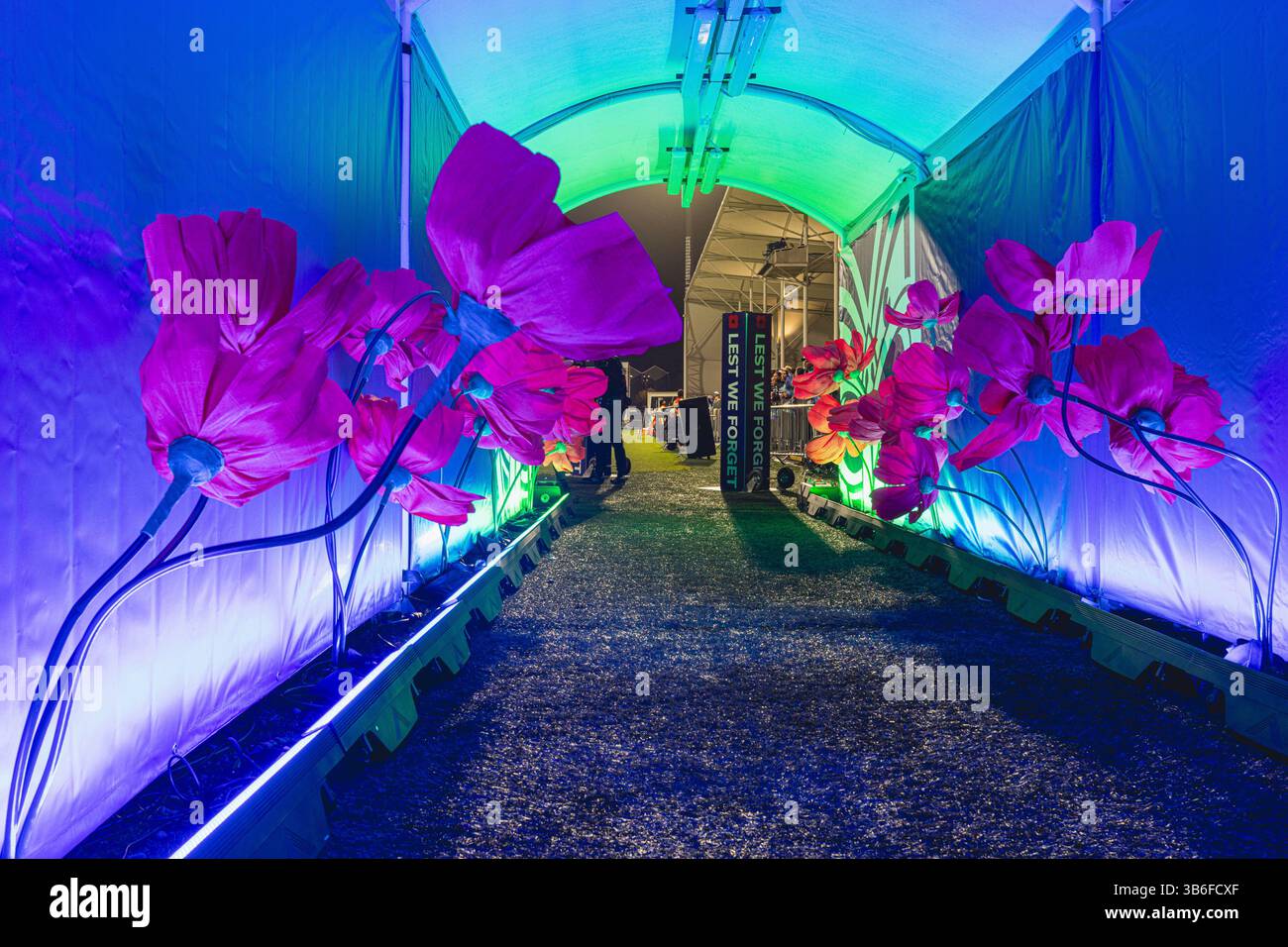 Christchurch, NEW ZEALAND - April 25 : A general view of the tunnel decorations at the Apollo ...