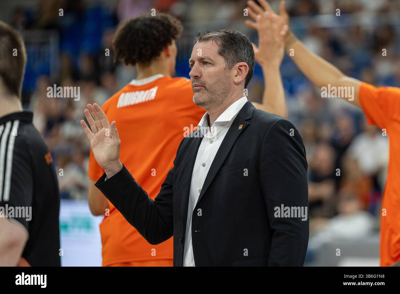 Heidelberg, Deutschland. 03rd May, 2025. Ty Harrelson (Ratiopharm Ulm ...