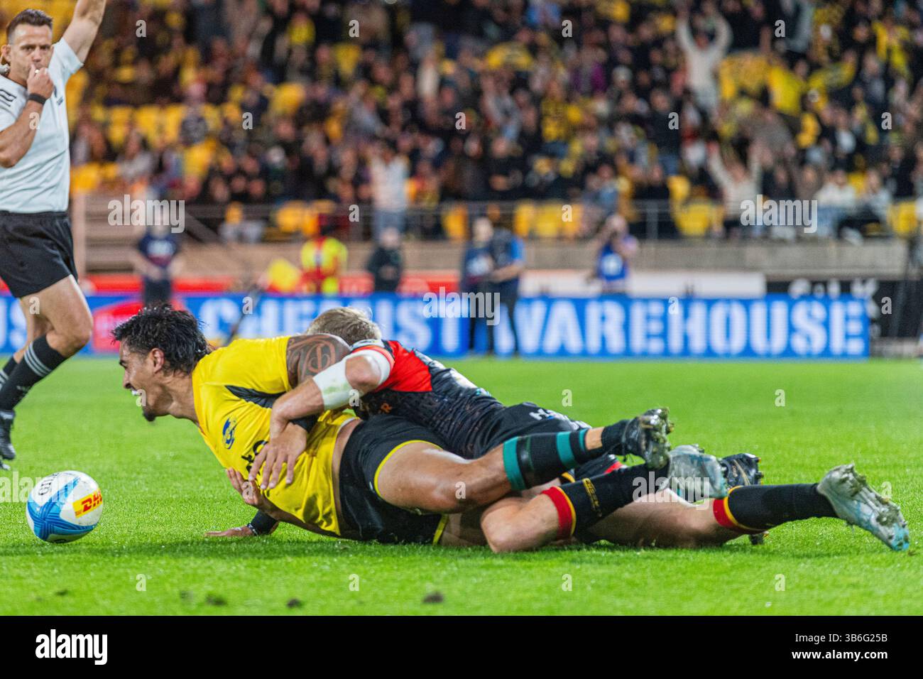 Wellington, NEW ZEALAND - MAY 3 : Hurricanes player Bailyn Sullivan ...